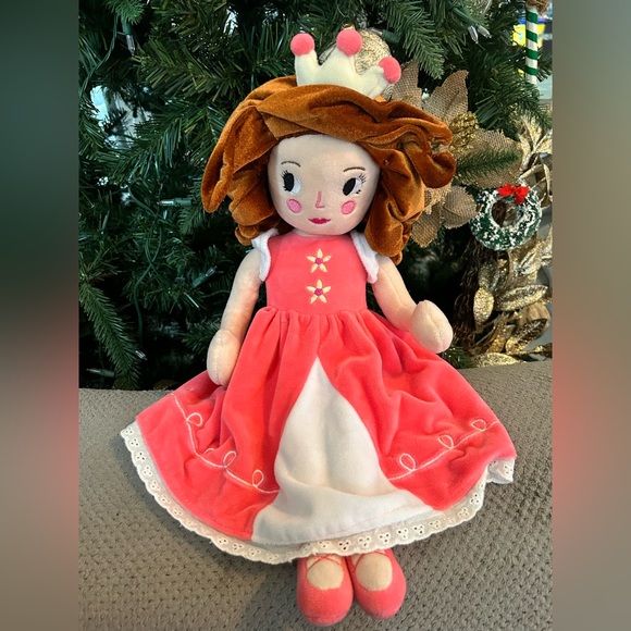 tiny dreamers | Toys | Princess Doll With Brown Hair Pink Dress Tiara ...